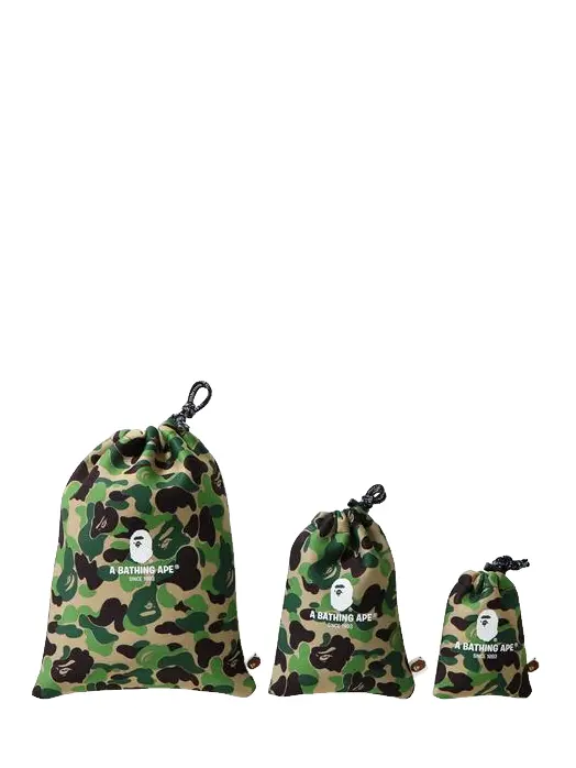 A BATHING APE Abc Gadgets Pouch Set Set - Green