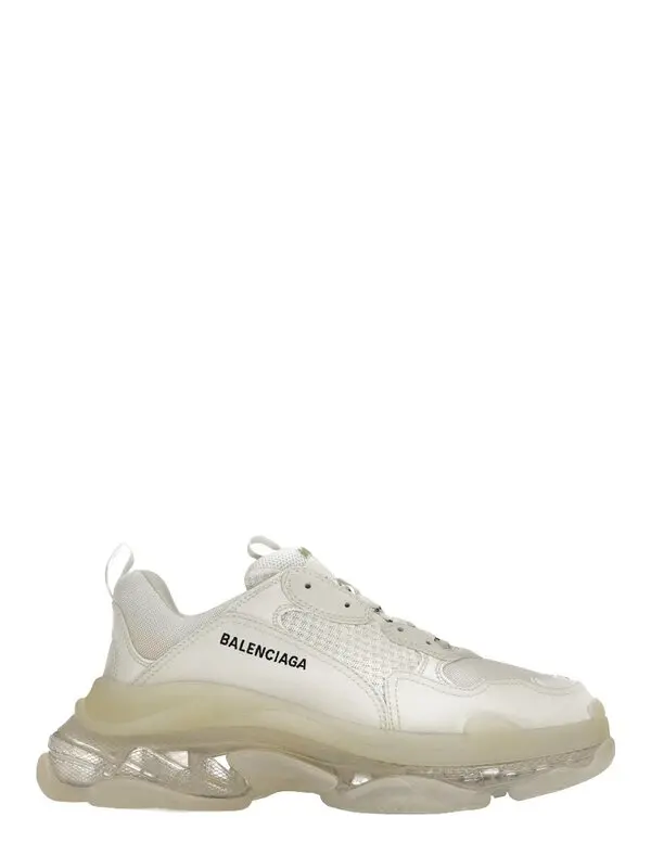 Balenciaga Triple S Clear Sole Sneakers - White/black