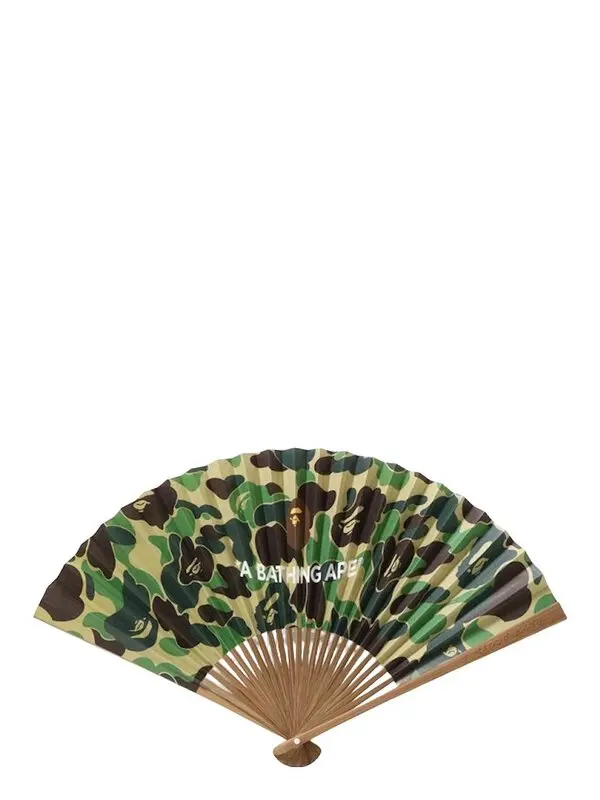 A BATHING APE Abc Japanese Folding Fan - Green