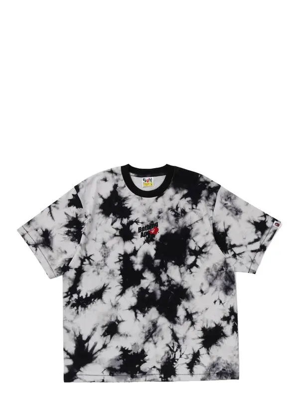 A BATHING APE Cloud Head Bleach Dye Tee Shirt - Black