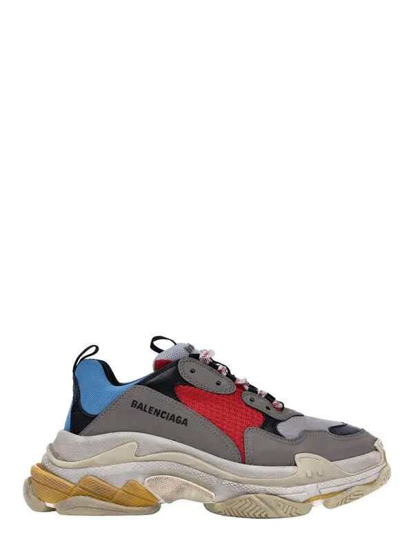 Balenciaga Triple S Sneakers - Grey/red/blue