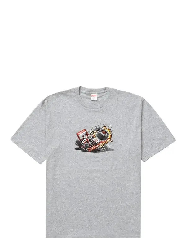 Supreme Crash Tee Shirt - Heather Grey