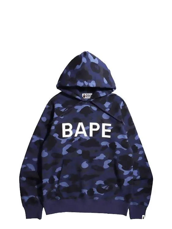 BAPE Camo Pullover Hoodie - Navy Blue