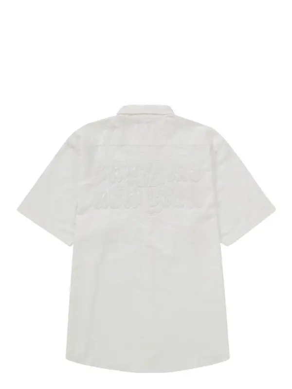 Supreme Croc Patch Short Sleeve Work Shirt - White