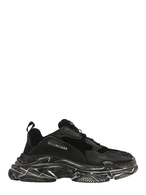 Balenciaga Triple S Fadedin Sneakers - Black/white