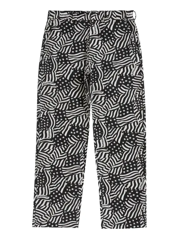 Supreme Printed Work Pant - Flag Blacks