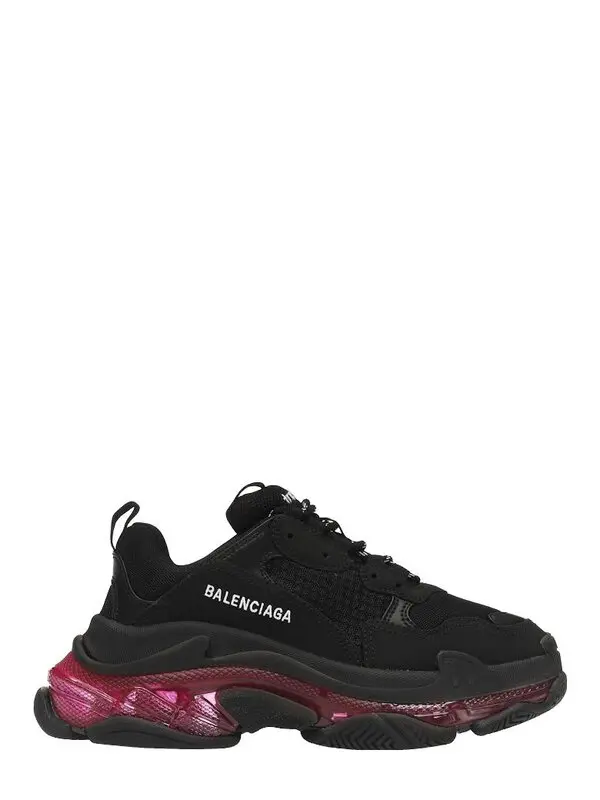 Balenciaga Triple S Clear Sole Sneakers - Black/pink