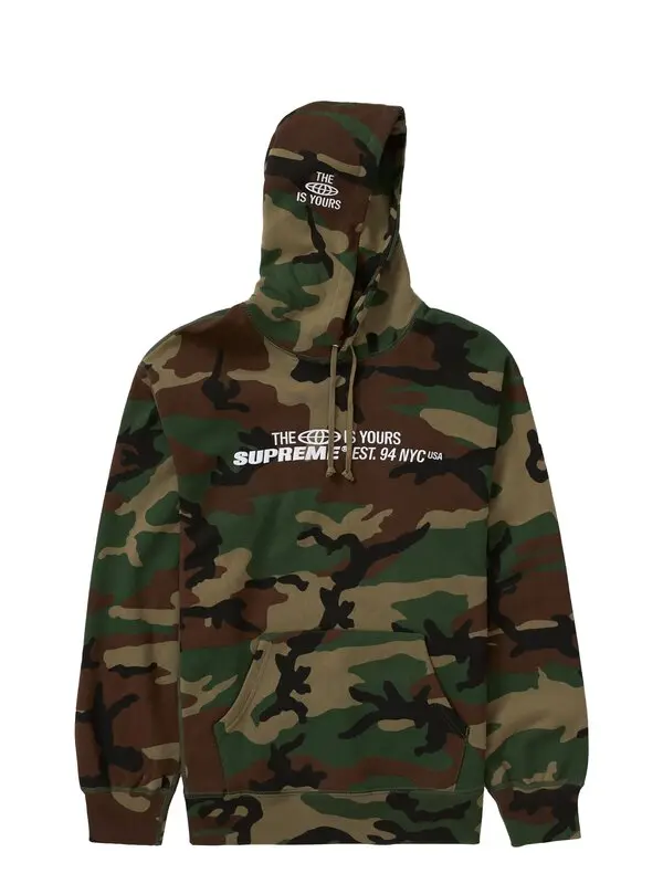 Supreme World Is Yours Hooded Sweatshirt - Woodland Camo
