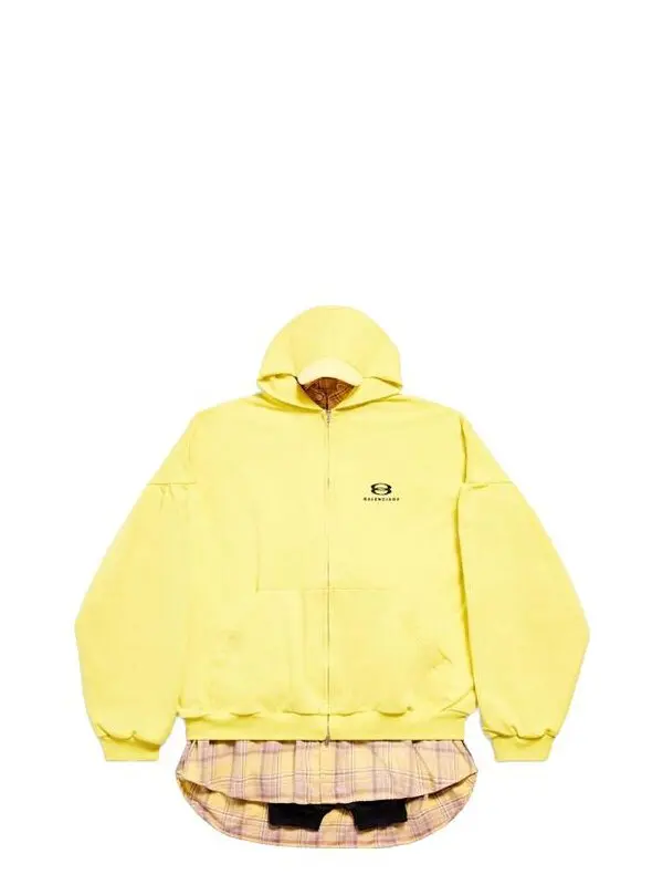 Balenciaga Unity Sports Icon Layered Oversized Hoodie - Yellow/black