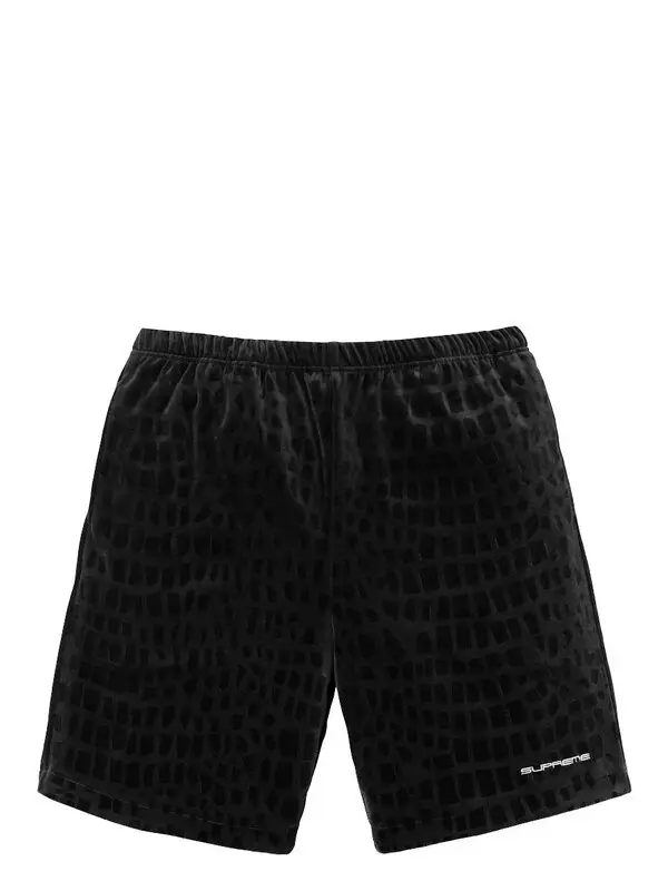 Supreme Croc Velour Short - Black