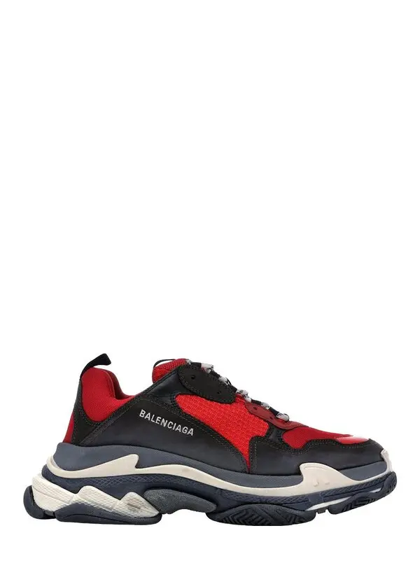 Balenciaga Triple S Lace-up Sneakers - Red/black