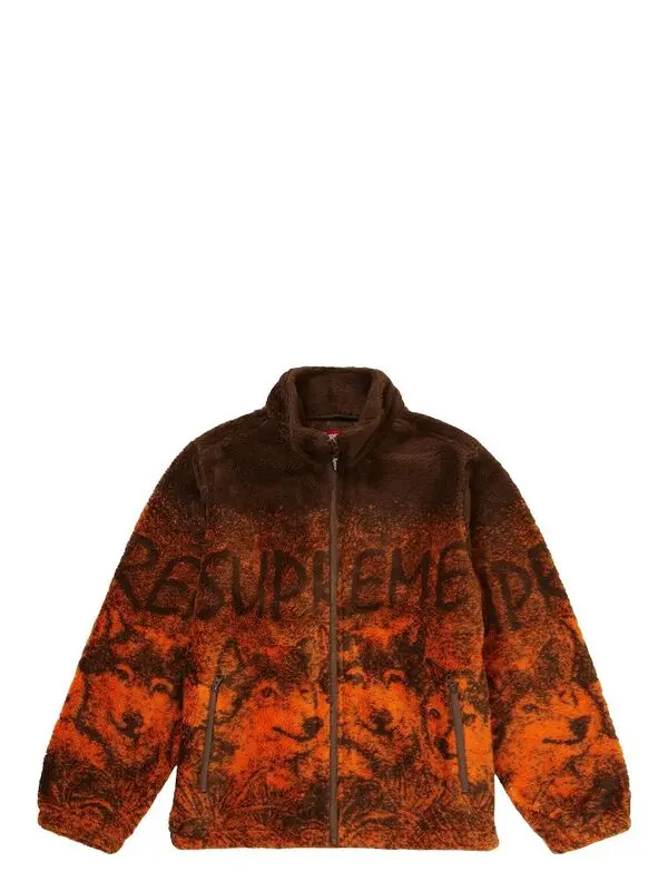 Supreme Wolf Fleece Jacket - Brown