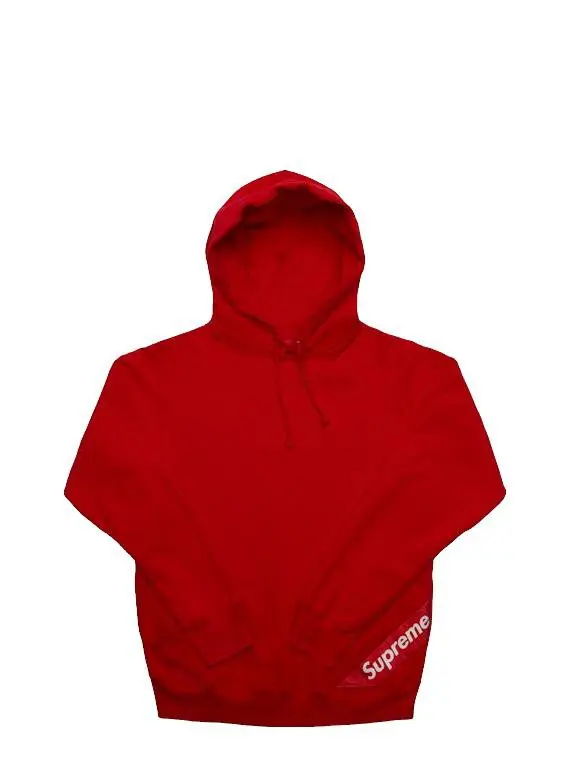 Supreme Corner Label Hooded Sweatshirt - Red