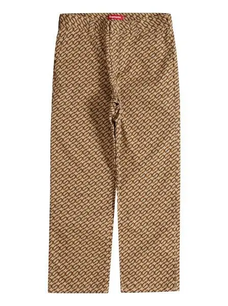 Supreme Work Pant - Khaki Monogram
