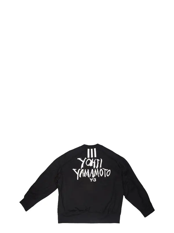 Adidas Y3 Signature Graphic Crewneck Sweater - Black