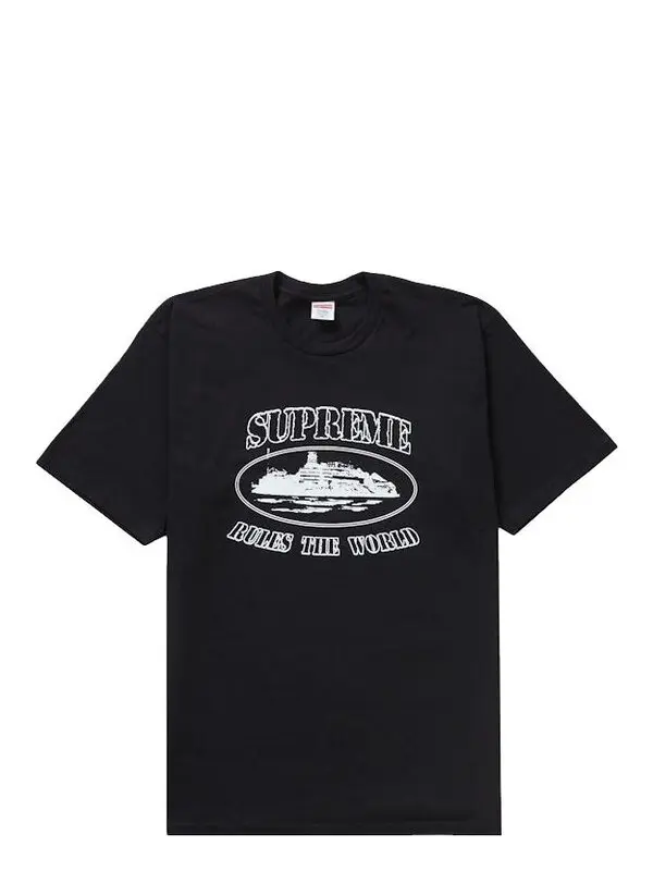 Supreme Corteiz Rules The World Tee Shirt - Black