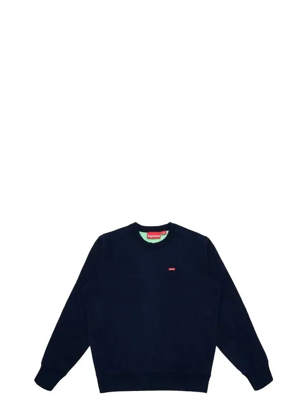 Supreme Contrast Crewneck Sweatshirt - Navy Blue