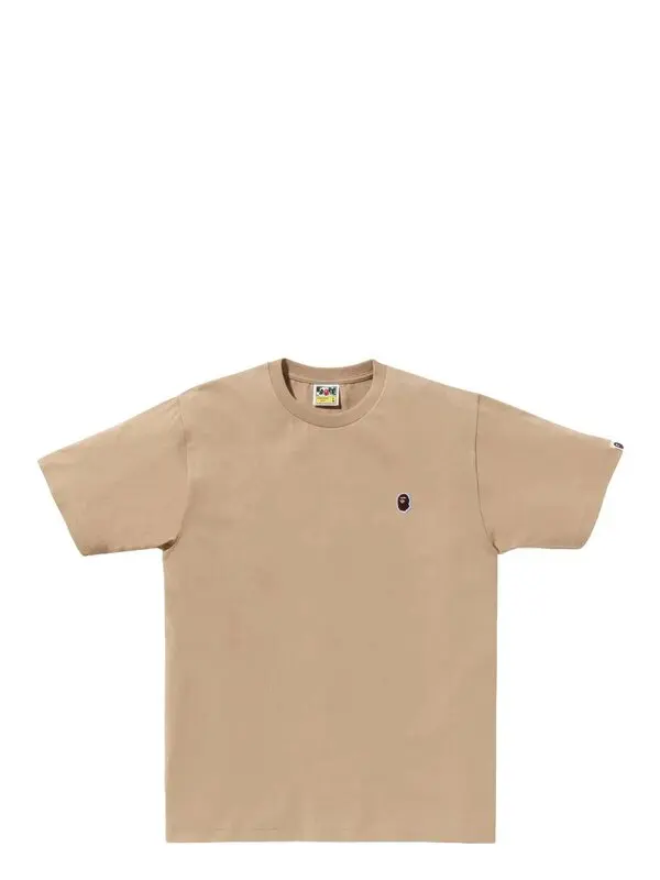 A BATHING APE Ape Head One Point Tee Shirt - Beige