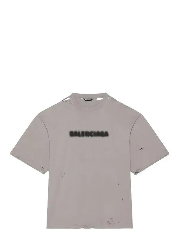 Balenciaga Wide Fit Blurry T-shirt - Grey Black