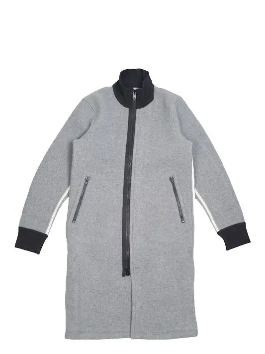 Adidas Y-3 Spacer Wool Coat - Gray/off White