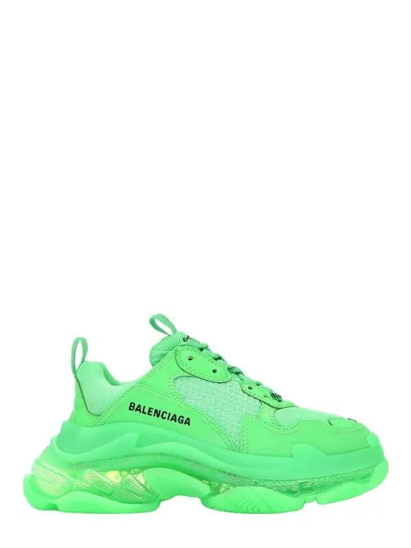 Balenciaga Triple S Clear Sole Sneakers - Neon Green