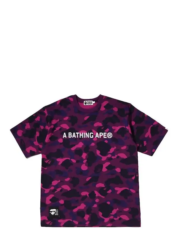 A BATHING APE Camo Bathing Ape Relaxed Fit Tee Shirt - Purple
