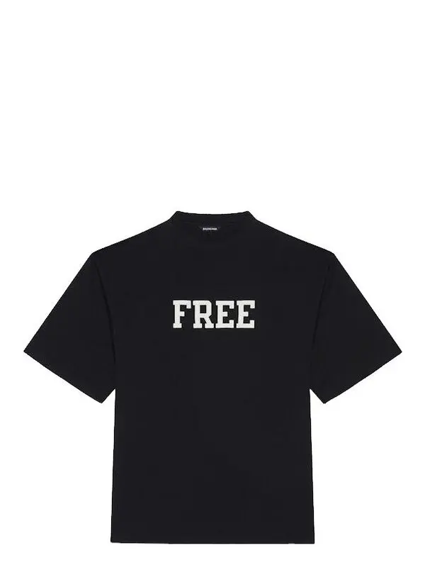 Balenciaga Wide Fit Free T-shirt - Black