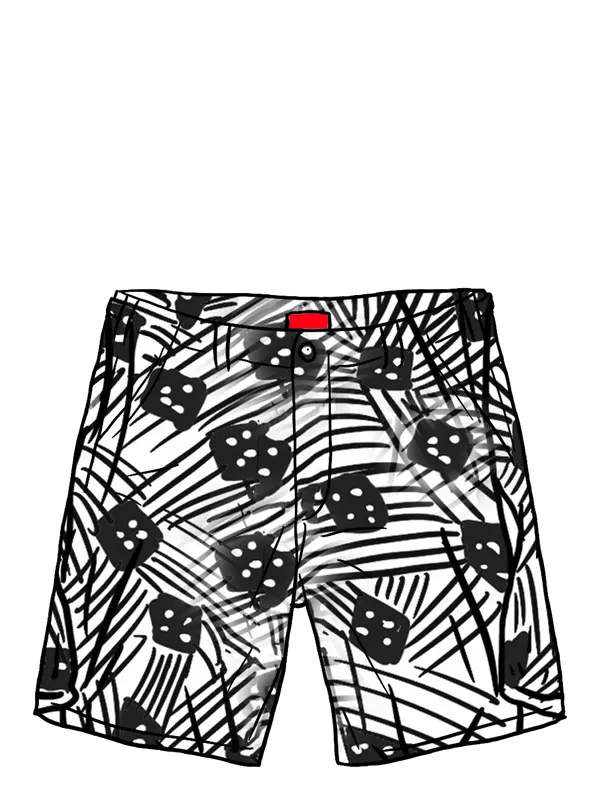 Supreme Printed Work Short - Black Flags