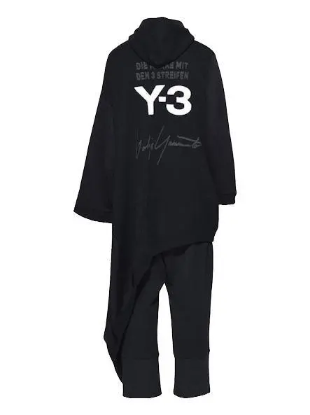 Adidas Y3 Knitted Hooded Dress - Black