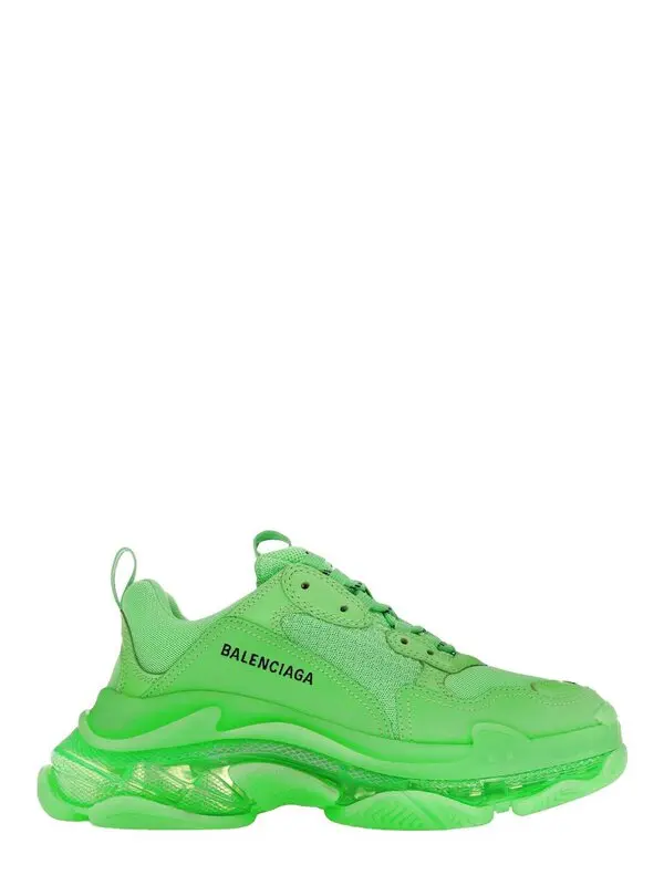 Balenciaga Triple S Sneakers With Clear Sole - Green