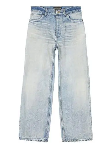 Balenciaga Ankle Cut Japanese Authentic Denim Jeans - Light Blue