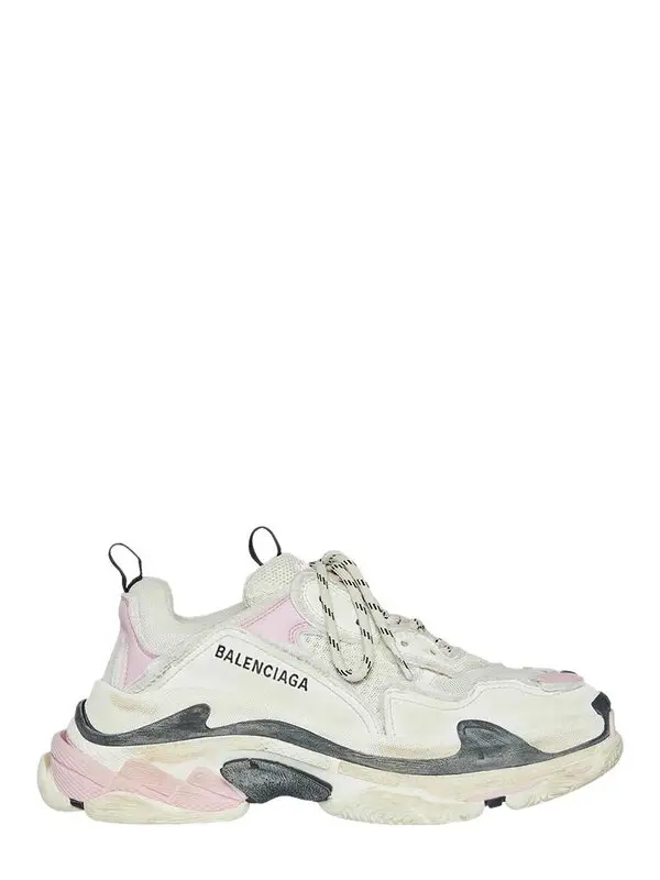 Balenciaga Triple S Lace-up Sneakers - White/pink
