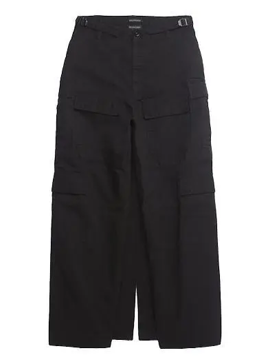 Balenciaga Apron Cargo Pants Skirt - Black