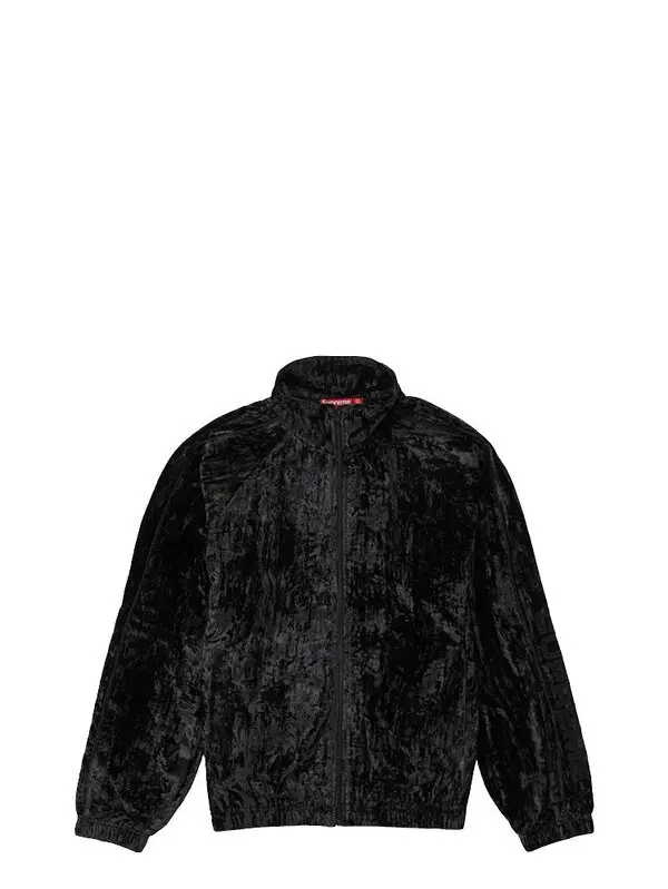 Supreme Crushed Velvet Track Jacket - Black