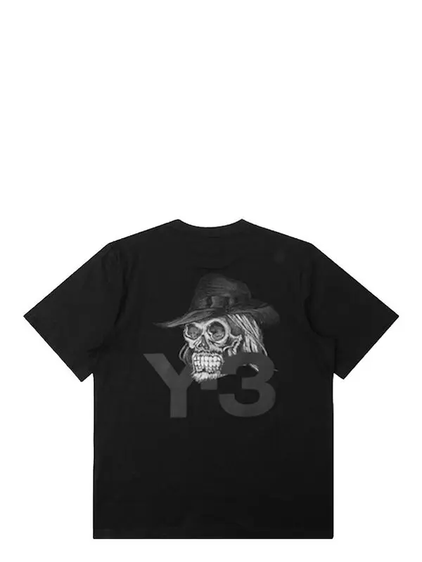 Adidas Y3 Yohji Skull Short Sleeve Tee Shirt - Black