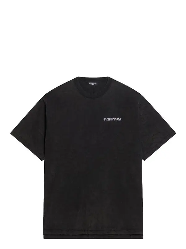 Balenciaga Turn Slit T-shirt - Black