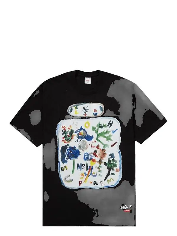 Supreme Yohji Yamamoto Paint Tee Shirt - Black
