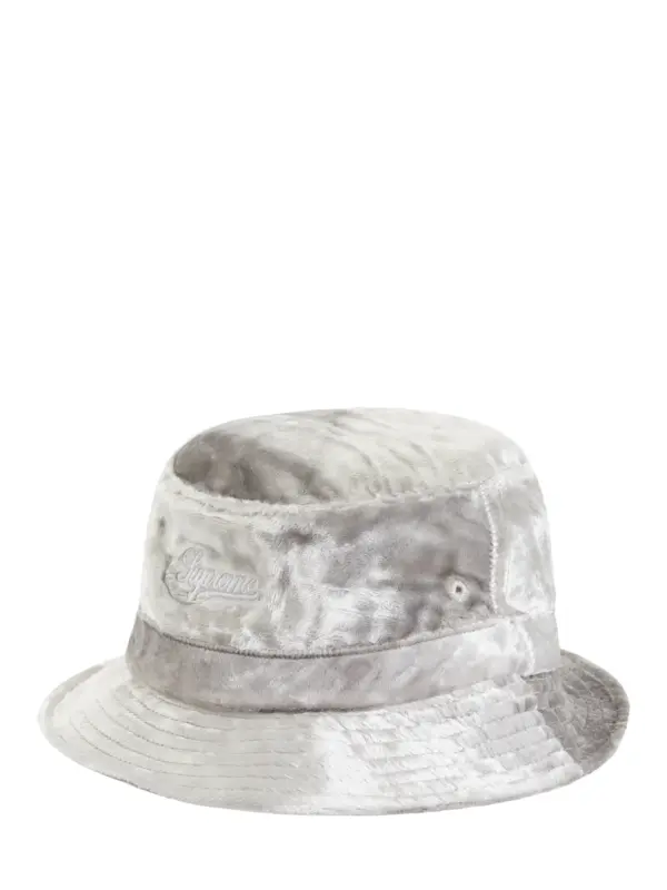 Supreme Crushed Velvet Crusher Hat - Grey