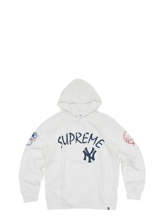 Supreme Yankees Hooded Sweatshirt - White