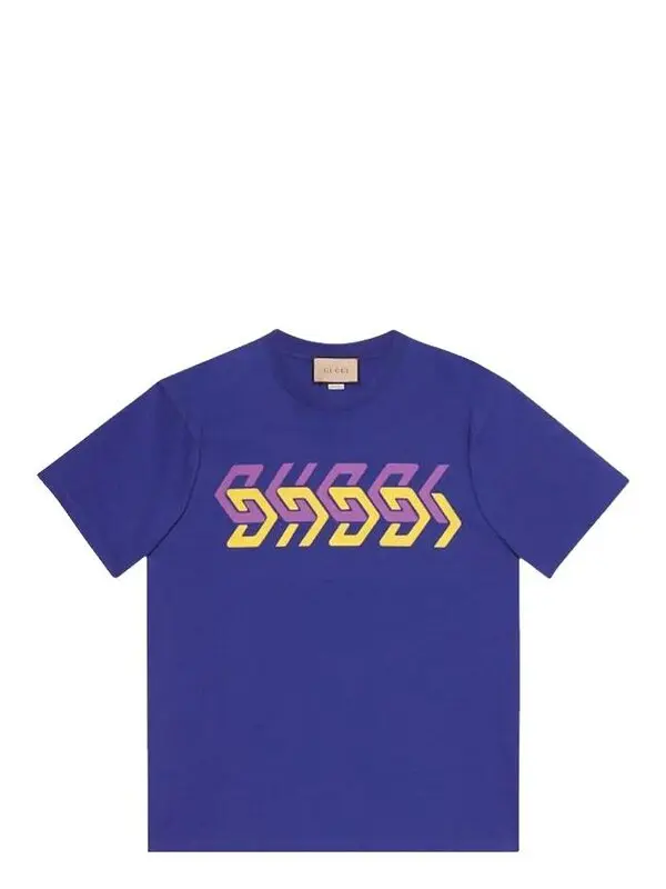 Gucci Mirror Logoprint Shortsleeve T-shirt - Blue/purple/yellow