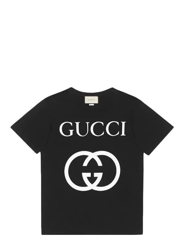 Gucci Oversize With Interlocking G T-shirt - Black/white