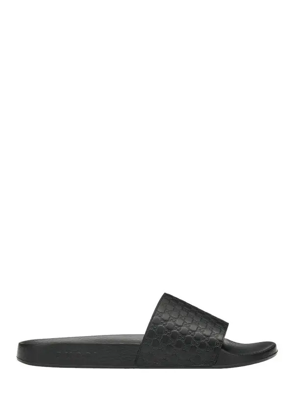 Gucci Microguccissima Slides - Black