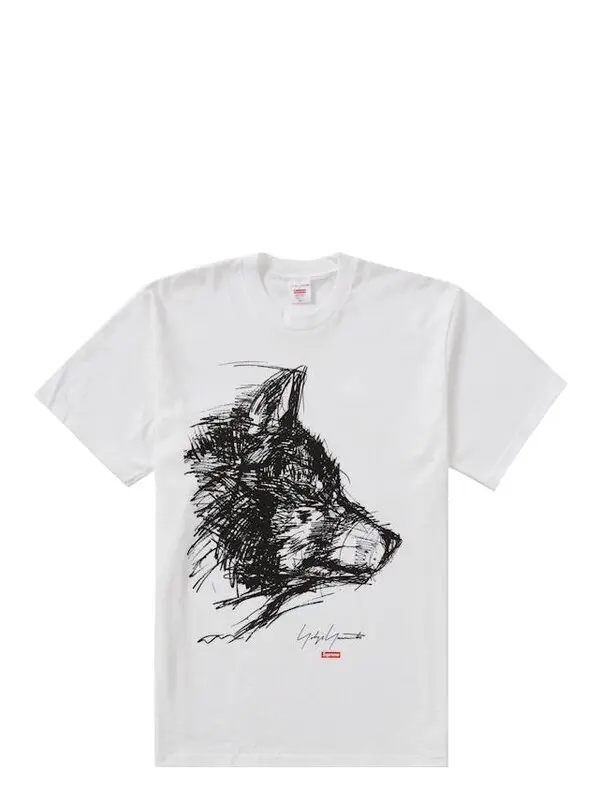 Supreme Yohji Yamamoto Scribble Wolf Tee Shirt - White