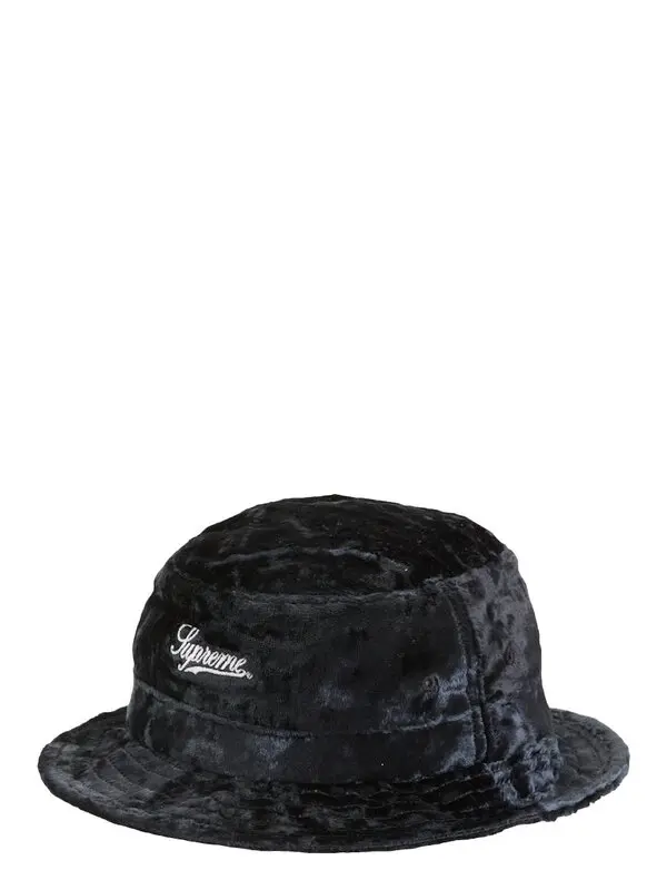 Supreme Crushed Velvet Crusher Hat - Black