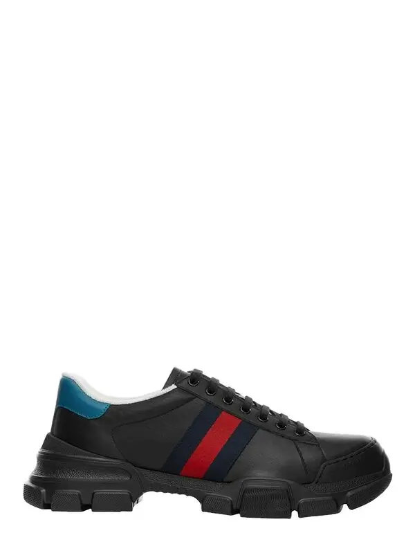 Gucci Nathan Web Marathon Classic Sneakers - Black/blue/red