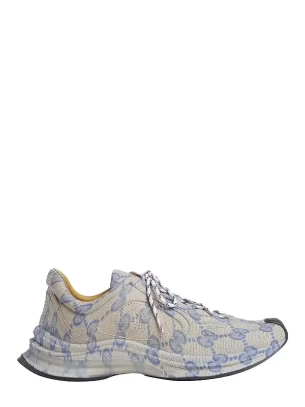 Gucci Monogram Run Sneakers - Beige/blue
