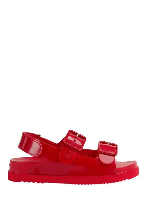 Gucci Mini Double G Rubber Sandals - Red