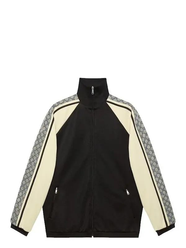 Gucci Oversize Technical Jersey Jacket - Black/ivory
