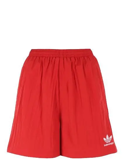 Balenciaga X Adidas Crepe Technical Fabric Shorts - Red