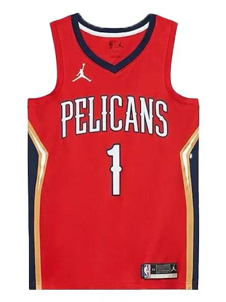 Nike Williamson Pelicans Statement Edition Jersey - Red/black/gold